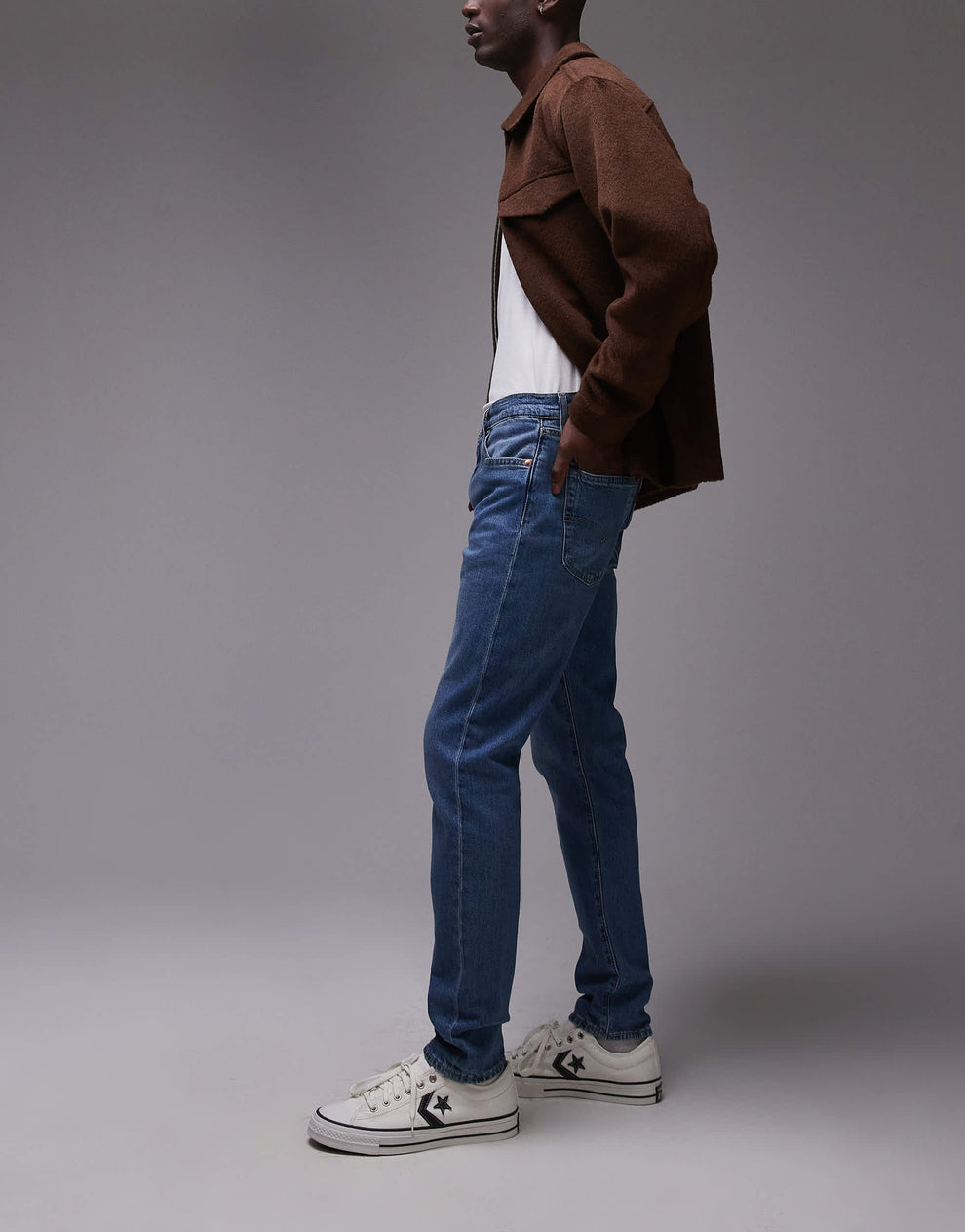 Levi's 512 slim tapered jeans in mid blue – ASOS Sample Sale