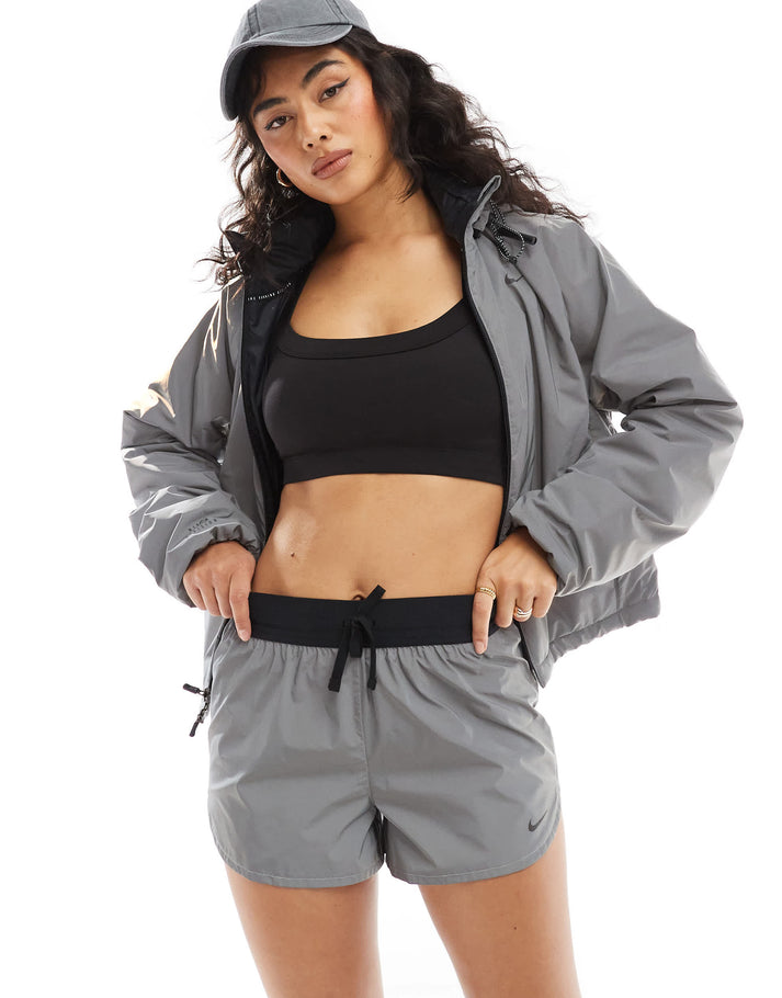 Nike Running Run Division 3 inch reflective shorts in silver – ASOS ...