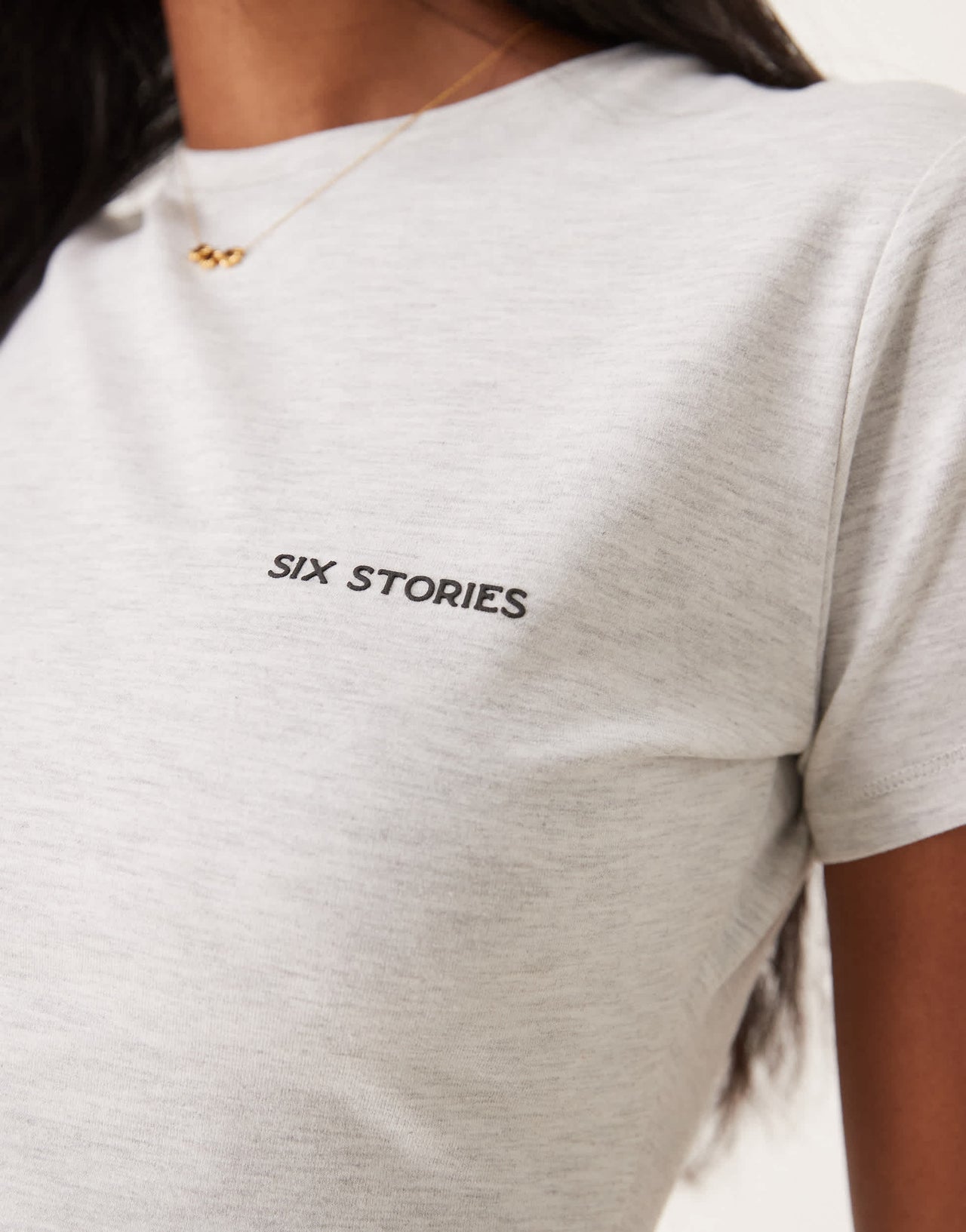 Six Stories soft baby tee co-ord in grey – ASOS Sample Sale