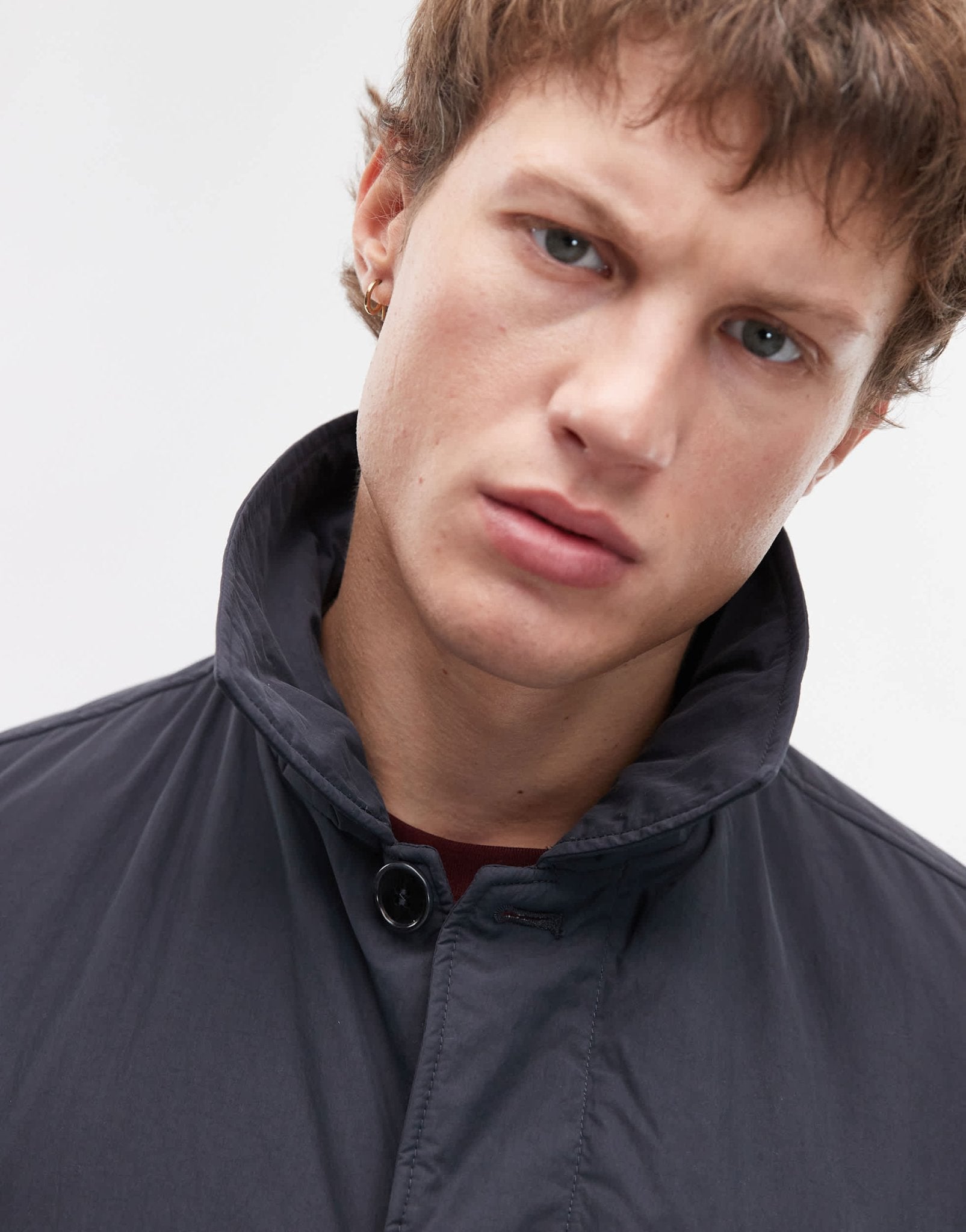 ARKET padded overcoat in grey blue – ASOS Sample Sale