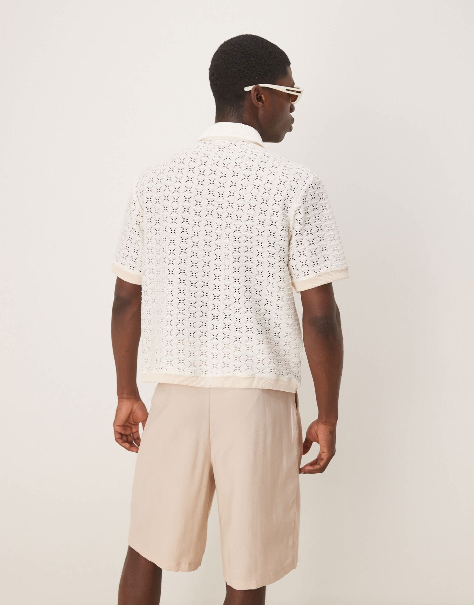ASOS DESIGN oversize smart bermuda shorts with belt detail in neutral ...