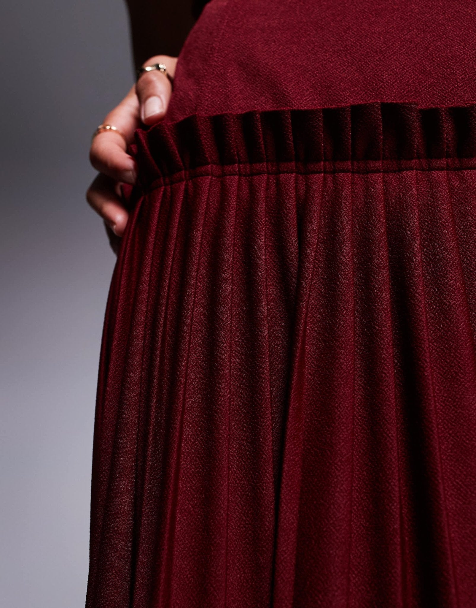 ASOS DESIGN Petite square neck pleated maxi dress with dropped waist i ...